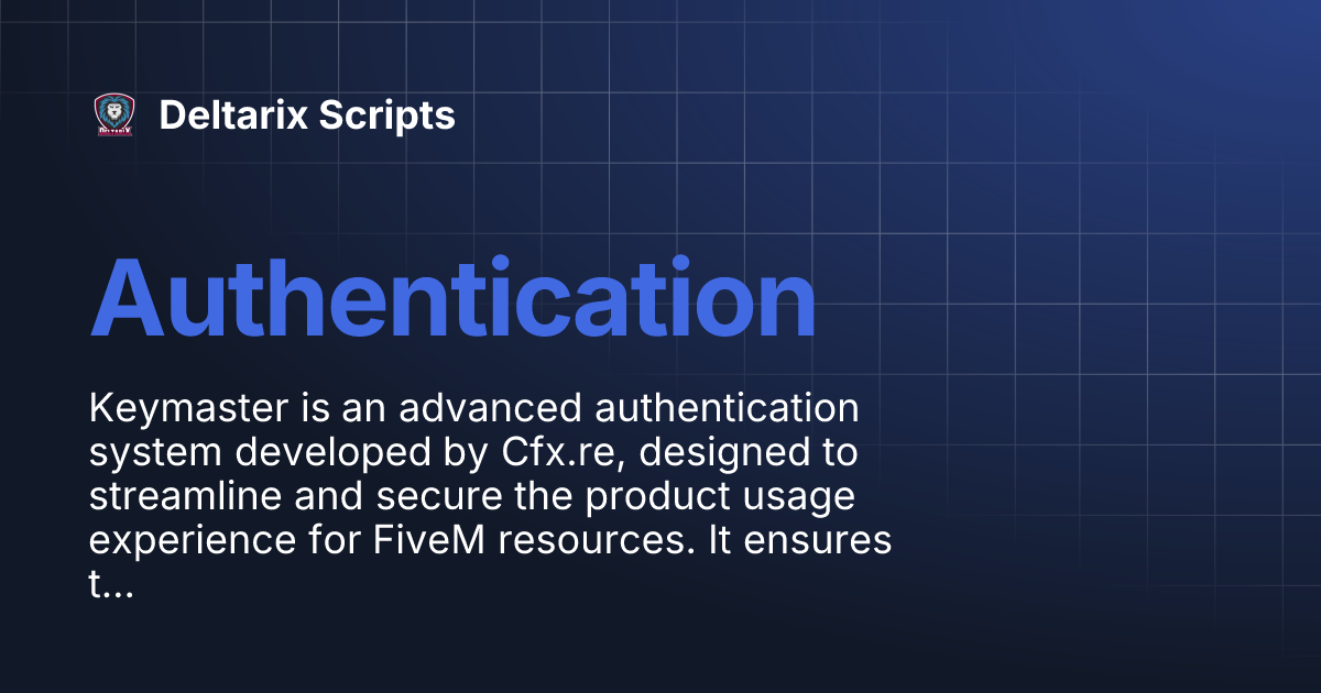 Authentication | Deltarix Scripts